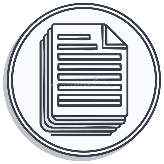 Stack of Documents Paperwork, Stacked Forms Sheets Outline, Simple Thin ...