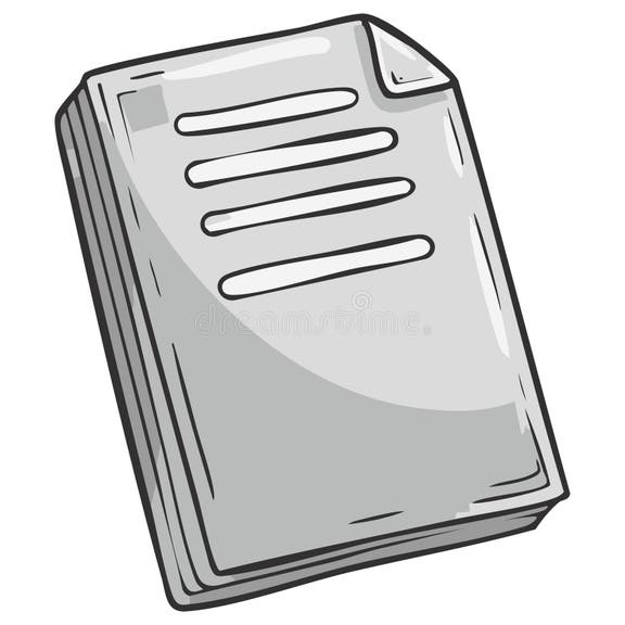 Stack of Documents Sheets with Typed Lines Illustration for Office or ...