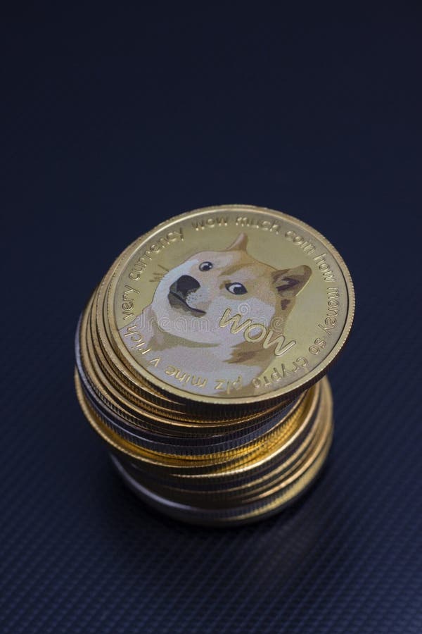 Dogecoins editorial stock image. Image of dogecoin, electronic - 220362559