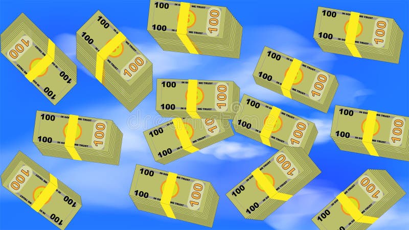 Stack of Dollar Bank Note on Sky Background for Wallpaper Logo Icon ...