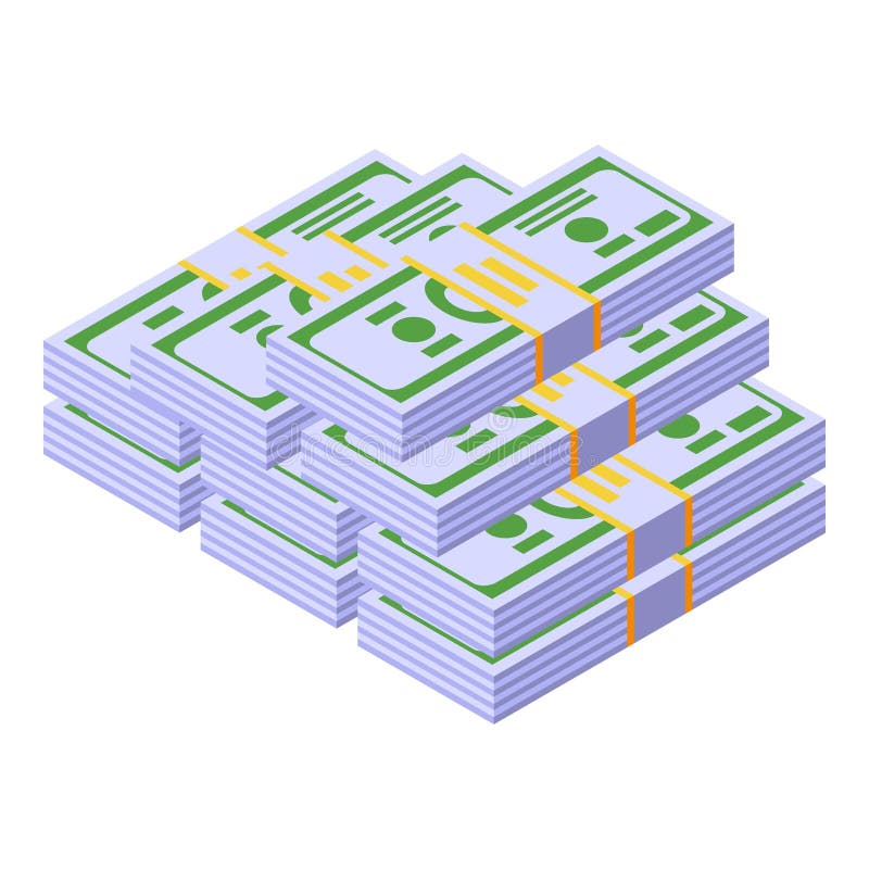 Stack of Dollar Banknotes Forming Increasing Graph Stock Vector ...