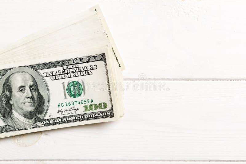 Stack of New Design 100 One Hundred Dollar Bill US Bank Notes Stock ...