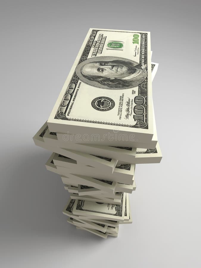 Stack of Dollar Bills stock illustration. Illustration of savings - 7860642