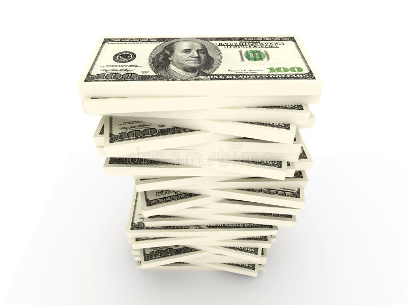 Stack of Dollar Bills stock illustration. Illustration of success - 7861033