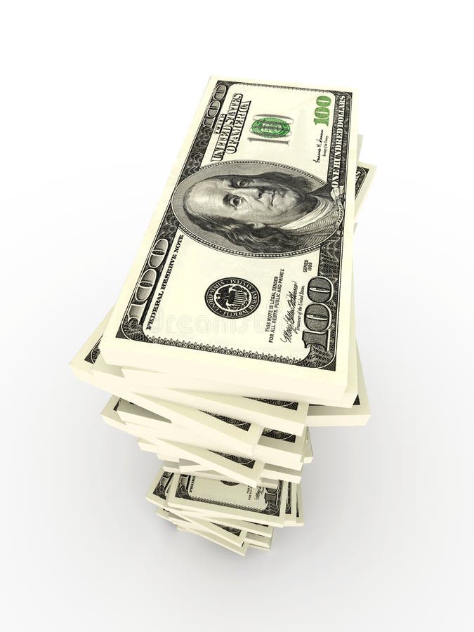Stack of Dollar Bills stock illustration. Illustration of success - 7861033