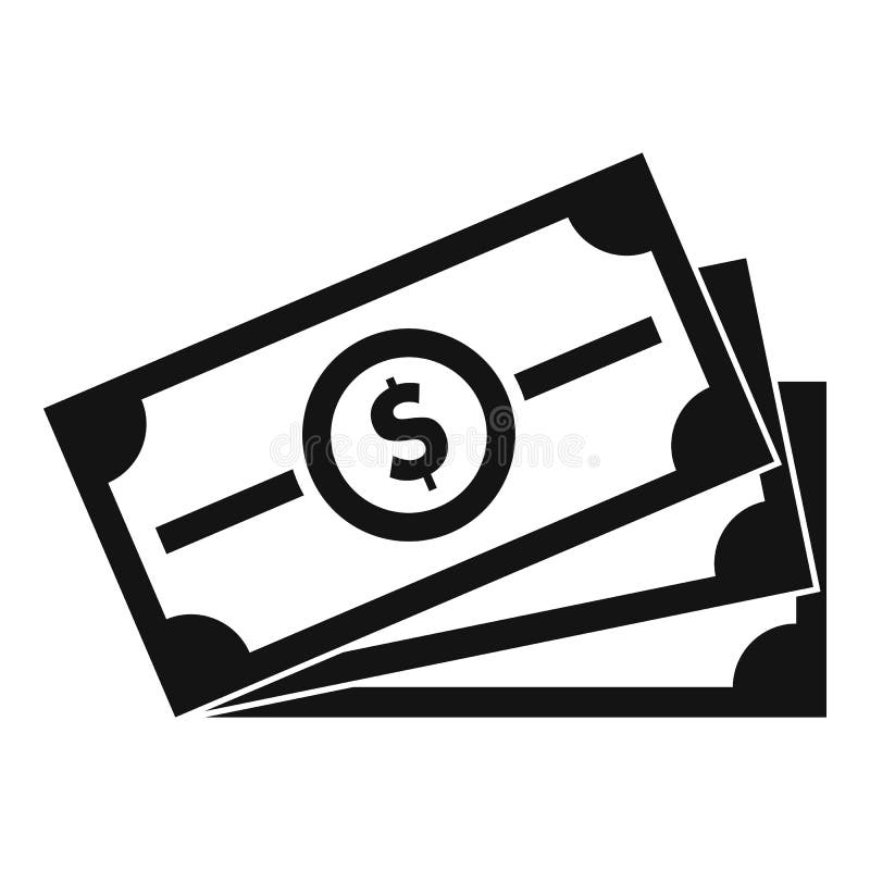 Dollar Bill Icon, Simple Style Stock Vector - Illustration of icon ...