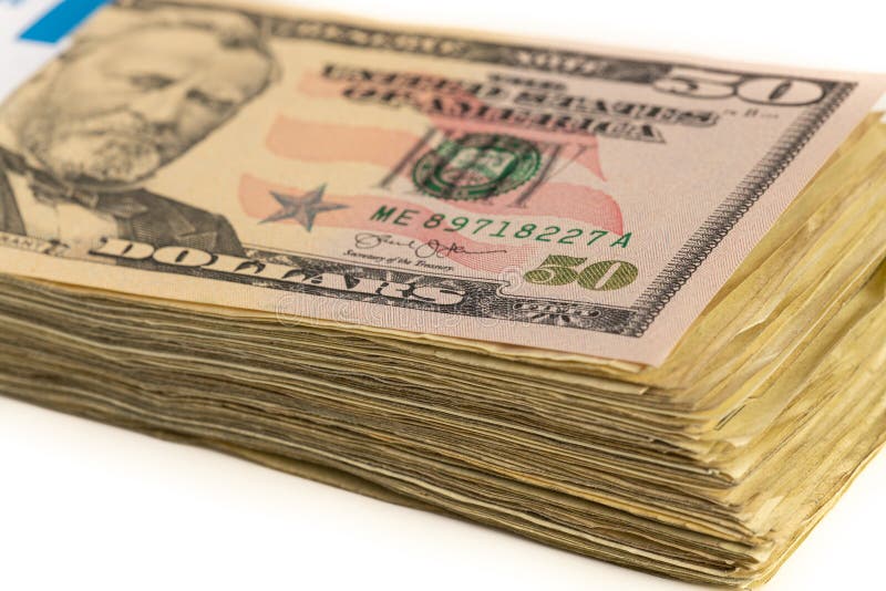 Stack of Dollar Bills, Paper Money Stock Photo - Image of money ...