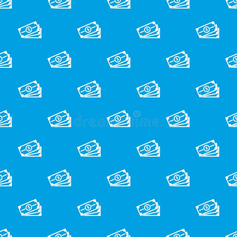 Stack of Dollar Bills Pattern Seamless Blue Stock Vector - Illustration ...