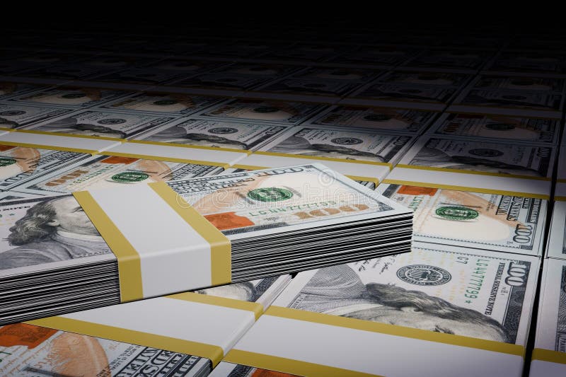Stack of dollar money stock illustration. Illustration of cash - 303240612