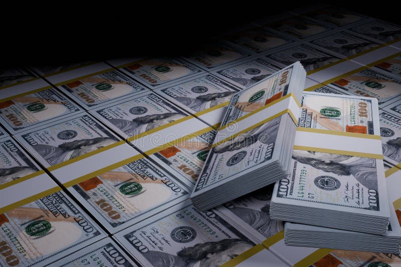 Stack of dollar money stock illustration. Illustration of success ...