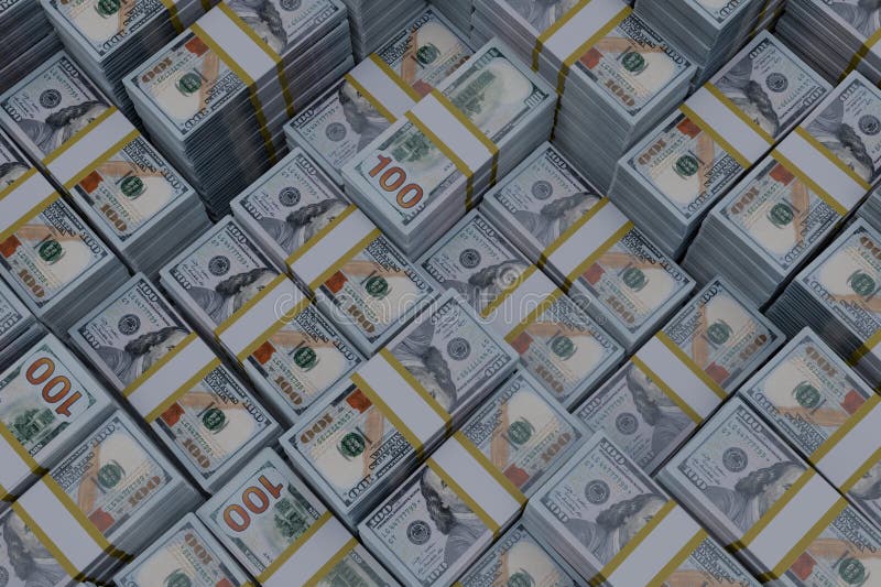 Stack of dollar money stock illustration. Illustration of investment ...