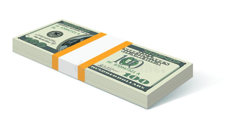 Stack of dollars stock vector. Illustration of monetary - 26663191