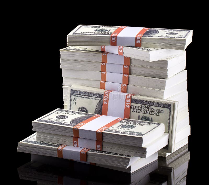 Stack of dollars stock image. Image of money, isolated - 39060215