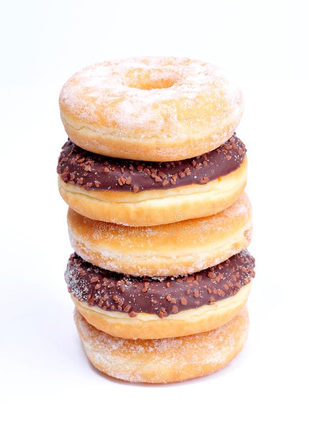 Stack of donuts stock photo. Image of closeup, calorie - 13094224