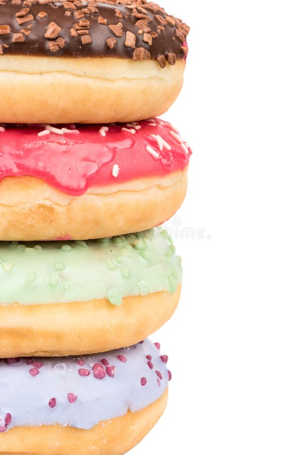 Stack of donuts stock image. Image of breakfast, blue - 73097037