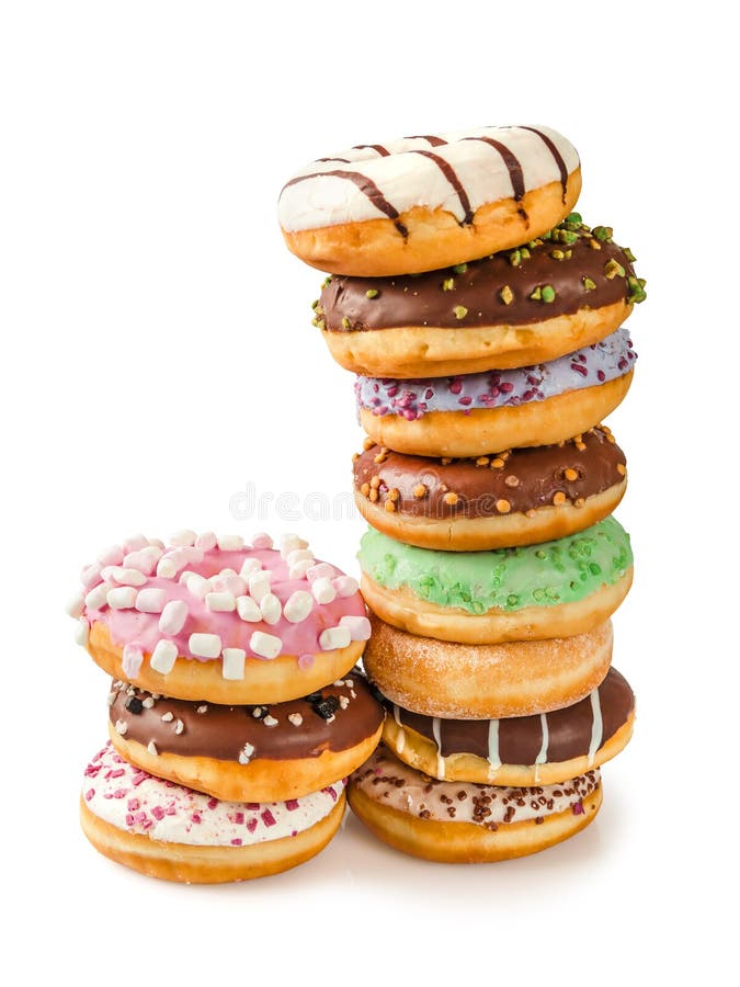 Stack of donuts stock photo. Image of doughnut, stacked - 62938254