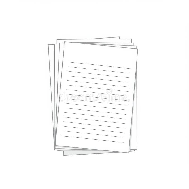 Stack of Dotted Paper Sheets Stock Illustration - Illustration of pile ...