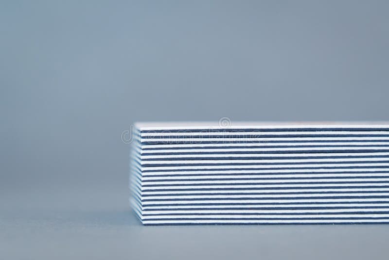 Stack Of Double-sided Business Cards, Side View Stock Photo - Image of ...