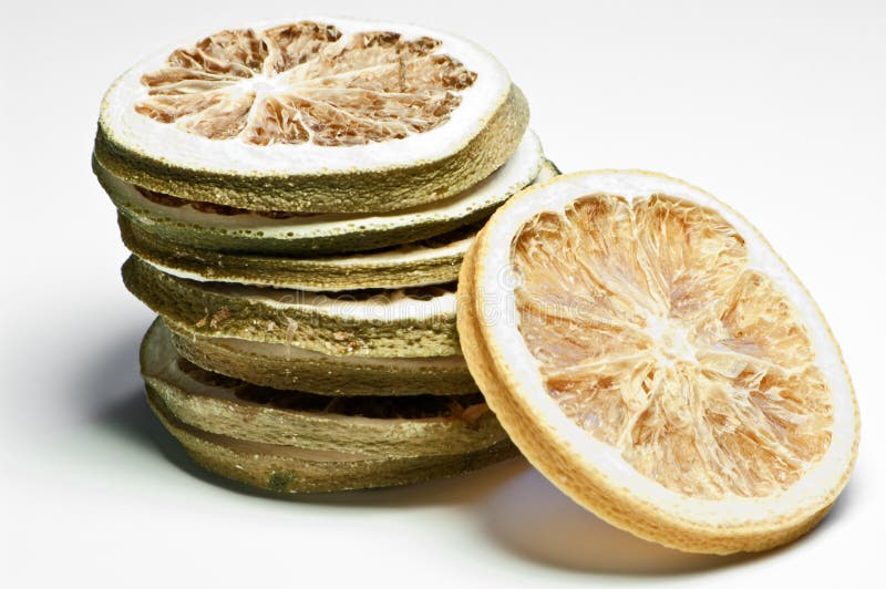 A Stack of Dried Citrus Chips Stock Image - Image of decoration, brown ...