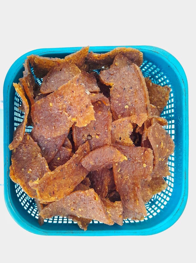 A Stack of Dried Rice Crackers Laid with Small Baskets Stock Photo ...