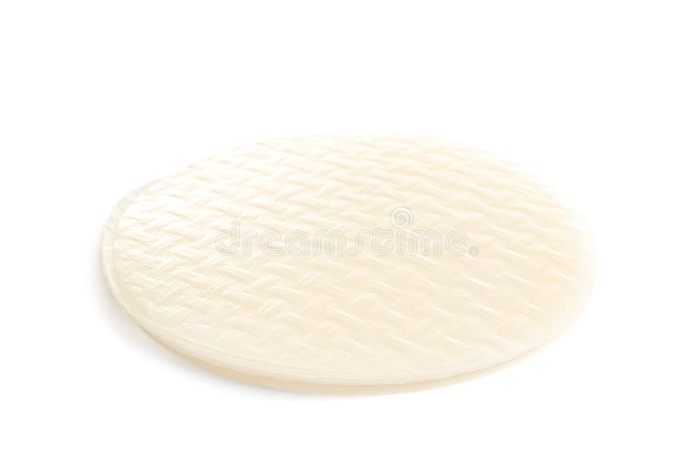 Stack of Dry Rice Paper Isolated on White Stock Photo - Image of circle ...