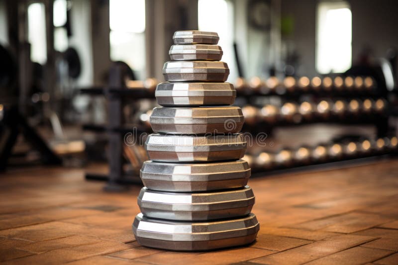 Stack of Dumbbells in a Fitness Studio Stock Photo - Image of training ...
