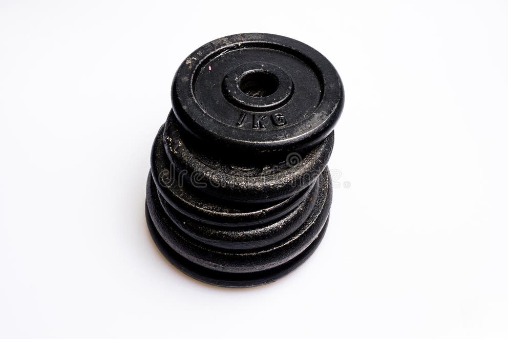 Stack of Dumbbells on White Stock Photo - Image of equipment, sport ...