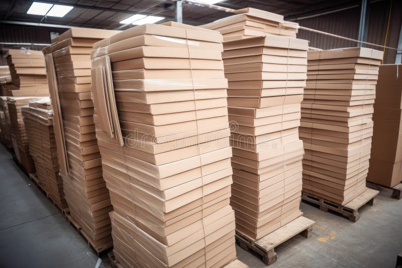 Stack of Eco-friendly Boxes Ready for Shipment Stock Illustration ...