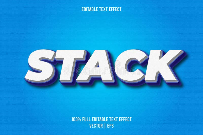 Stack Editable Text Effect Cartoon Style Stock Vector - Illustration of ...