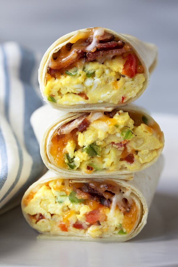 Make-Ahead Breakfast Burritos for the Whole Family Stock Image - Image ...