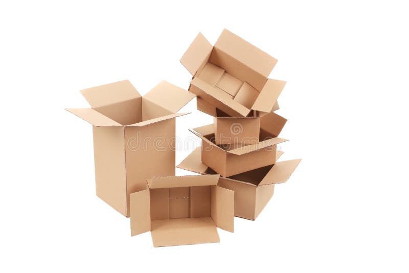 Stack of empty boxes. stock image. Image of cardboard - 41549977
