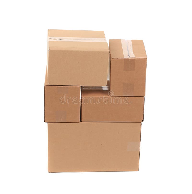 Stack of empty boxes. stock image. Image of stockpile - 43802199