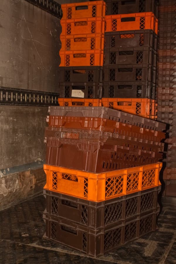 A Stack of Empty Boxes To Transport Goods in a Truck Vertical Photo ...