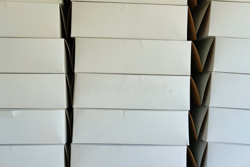 Stack of empty cake boxes stock image. Image of boxes - 210155583