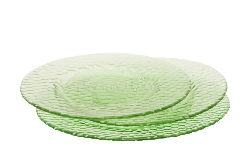 Stack of Empty Glass Plates Stock Image - Image of utensils, clear ...