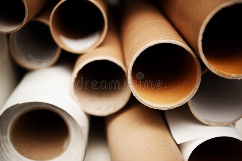 Stack of empty paper rolls stock image. Image of business - 31742953