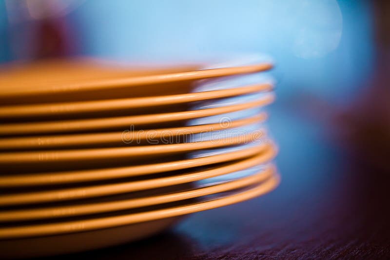 Stack empty plates stock image. Image of clean, dinner - 24860163