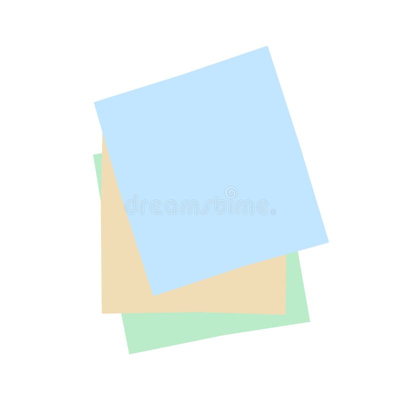 Stack of Empty Sticky Square Notes Icon Vector Illustration Stock ...
