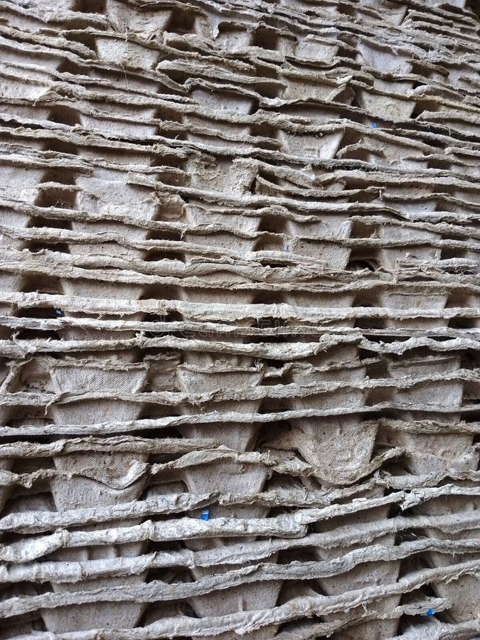 Stack of Empty, Used Cardboard Egg Cartons Showing a Repeating Pattern and Rough Texture Stock ...