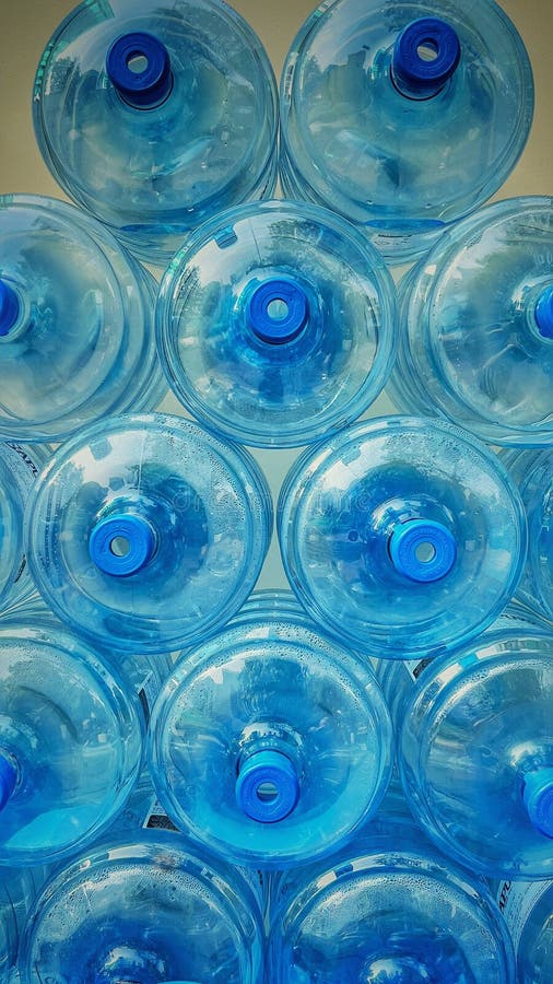 Stack of Empty Water Bottles Stock Image - Image of recycling ...