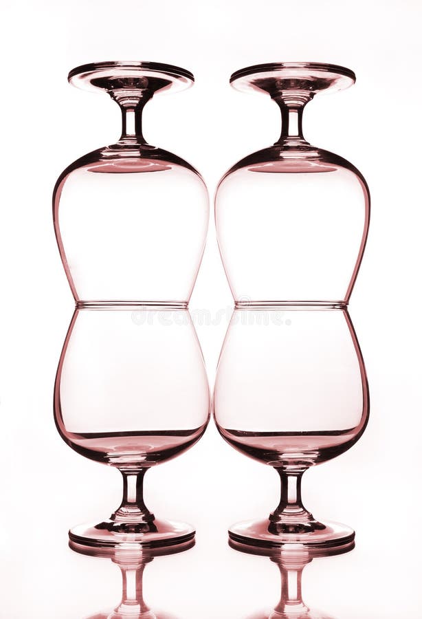 Stack of empty wine stock photo. Image of closeup, elegant - 41013114