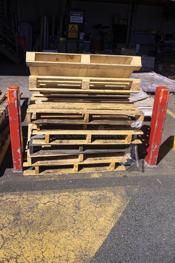 A Stack of Empty Wooden Pallets. Stock Photo - Image of pine, loading ...
