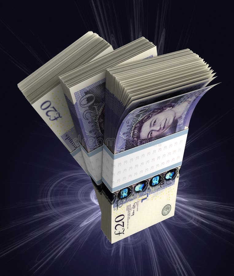 Stack of 20 Pound Sterling Bills Editorial Photo - Illustration of bank ...