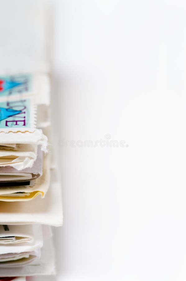 A Stack of Envelopes and Letters Stock Photo - Image of communication ...