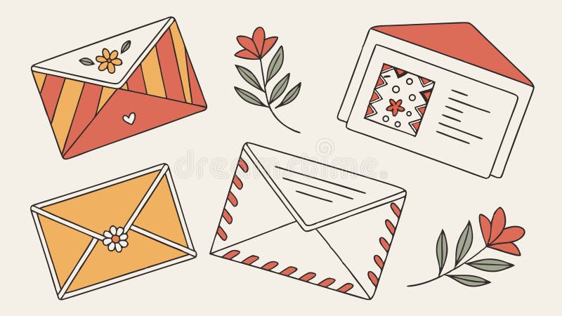 Stack of Envelopes Letters: Communication and Mail. Vector Design ...