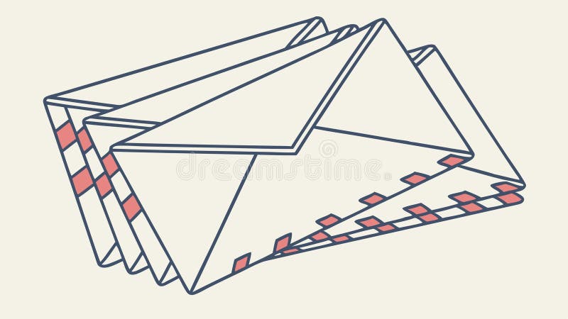 Stack of Postal Envelopes. 3D Illustration Stock Illustration ...