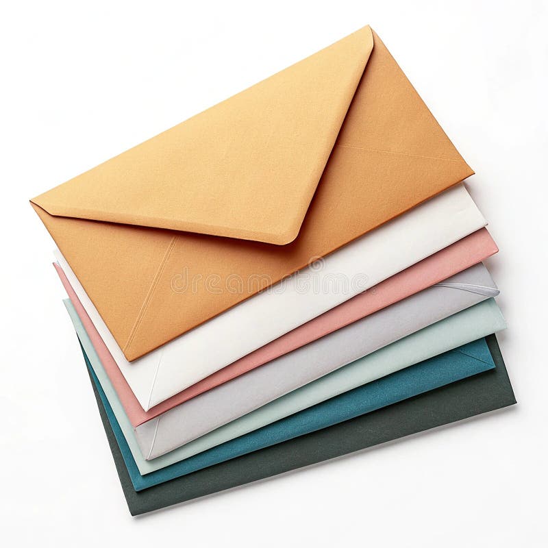 Stack of Postal Envelopes. 3D Illustration Stock Illustration ...