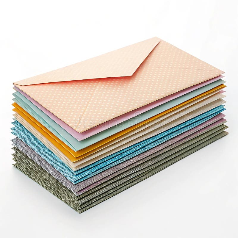 Stack of Postal Envelopes. 3D Illustration Stock Illustration ...