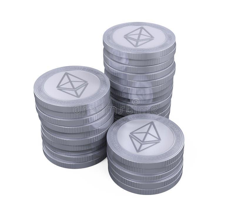 Stack of Ethereum Coins Isolated Editorial Stock Photo - Illustration ...