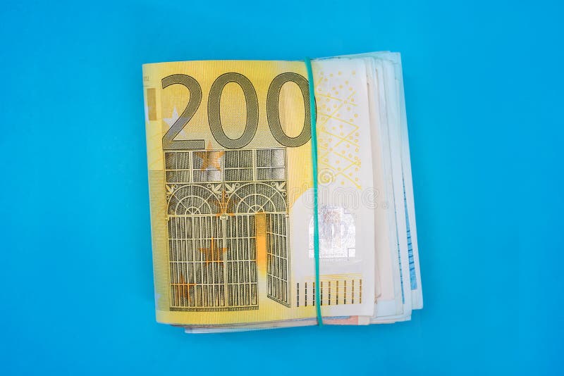 Stack of 200 Euro Banknote Isolated Stock Image - Image of background ...